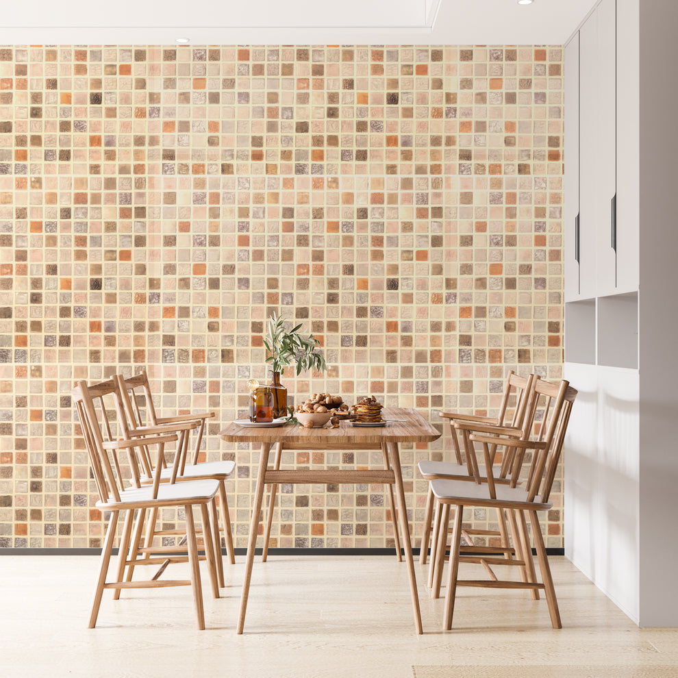 Multi Color Tile Mosaic Pattern Contact Paper Self-adhesive Peel-stick ...