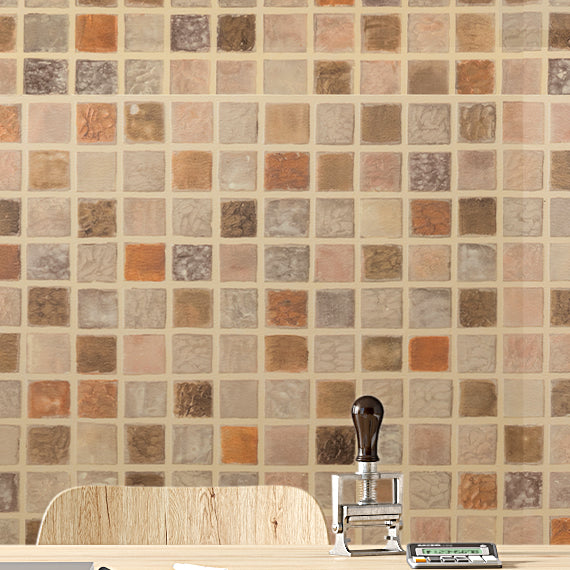 Multi Color Tile Mosaic Pattern Contact Paper Self-adhesive Peel-stick ...